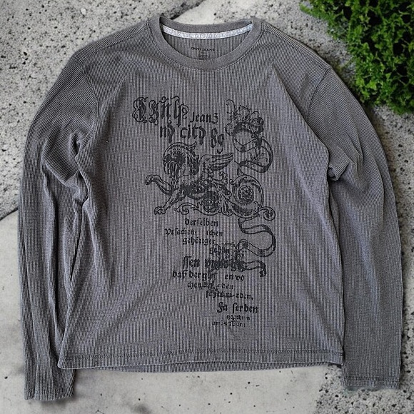 Dkny | Shirts | Dkny Jeans Thermal Long Sleeve Shirt Grunge Malgoth ...